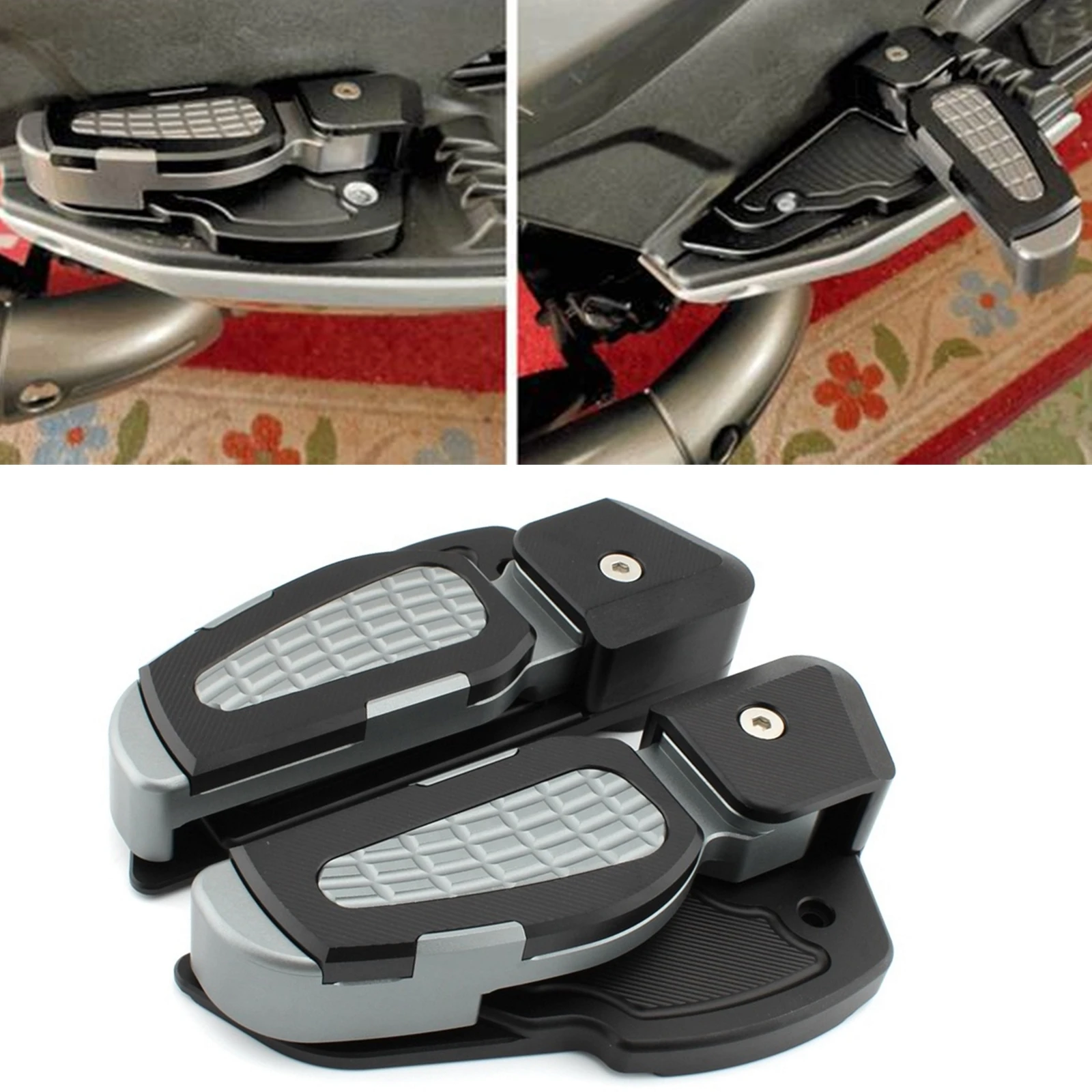 Motorcycle-Rear-Footrest-Foldable-Foot-Step-Extension-Pedal-For-Vespa ...