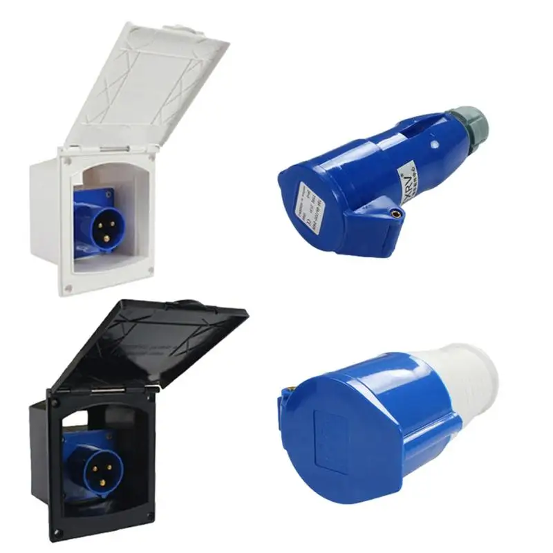 RV-Plug-Socket-Plug-Socket-With-Cover-Waterproof-Kit-Portable-External ...