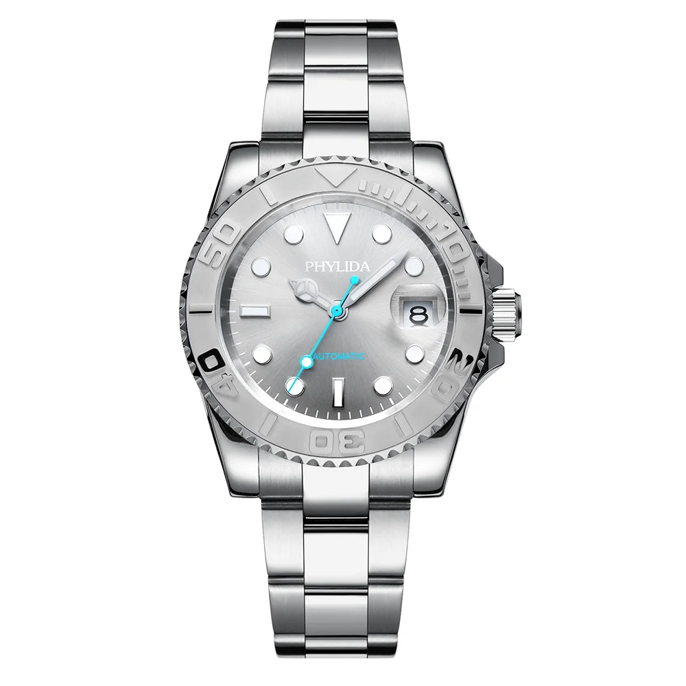 PHYLIDA-100m-Water-resistant-40mm-Men-s-Yacht-Style-Watch-Automatic ...