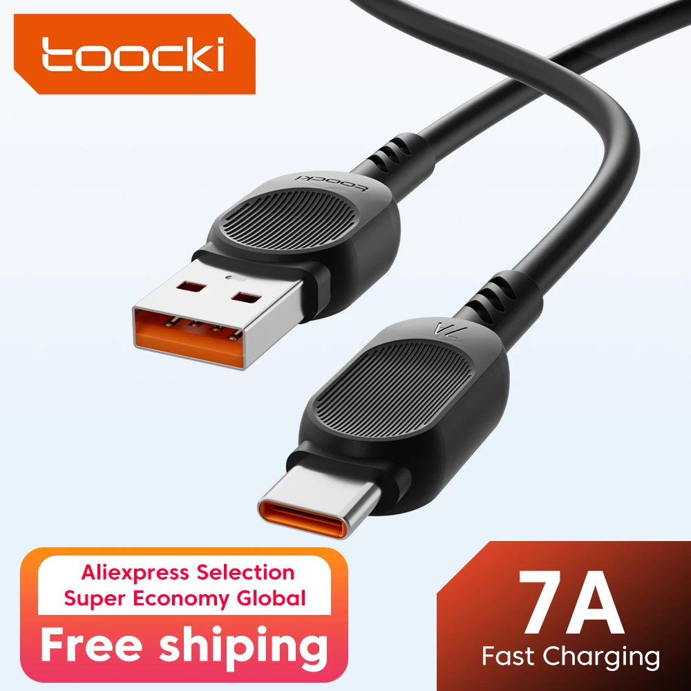 Toocki Cable USB tipo C de carga superrápida para móvil, Cable de datos para Huawei P40 P30 ...