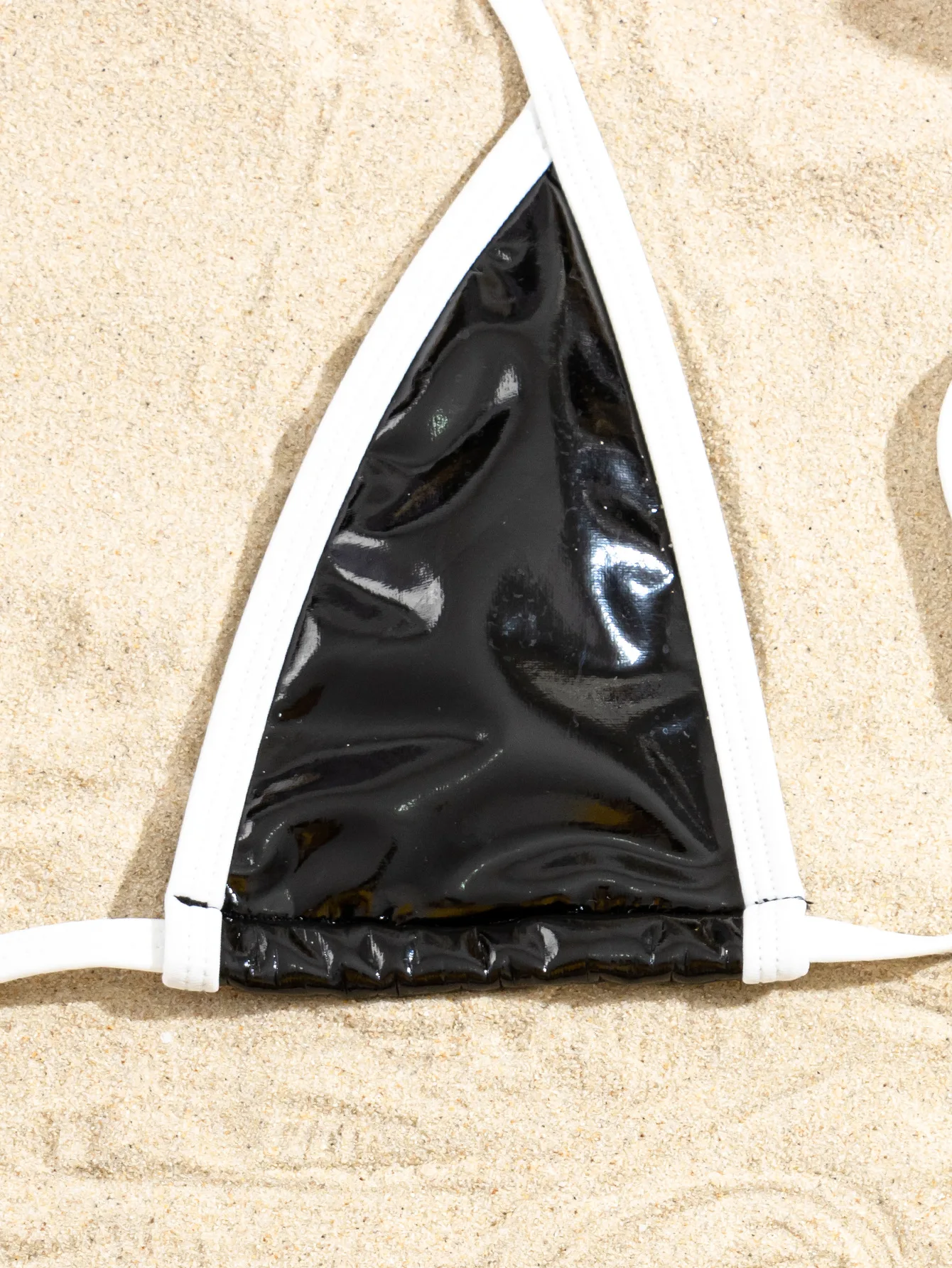 Black Sun - Latex Look Bikini set - Shiny Fashion | LALE LOOK