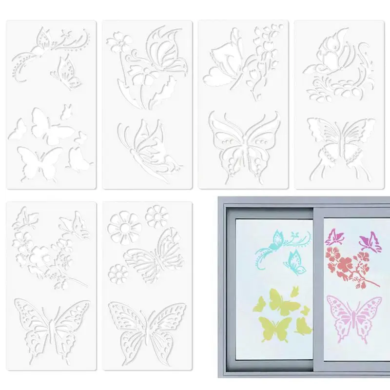 Flower-Butterfly-Stencil-Kit-Template-Stencils-For-Butterfly-Flower ...