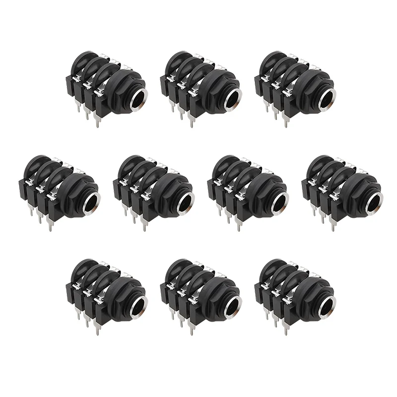 10Pcs-lot-6-35mm-Jack-6-Pin-Stereo-Female-Audio-Connector-6-35-Socket ...