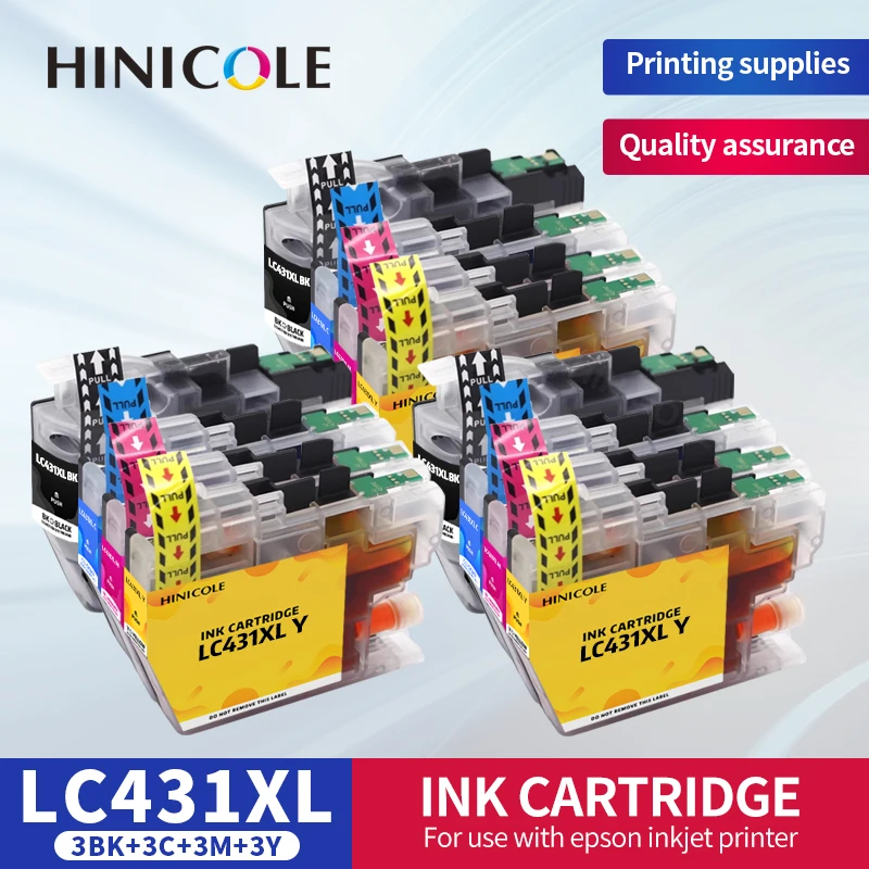 HINICOLE NEW 1set~3set LC431 LC-431 LC431XL Ink Cartridge Compatible ...