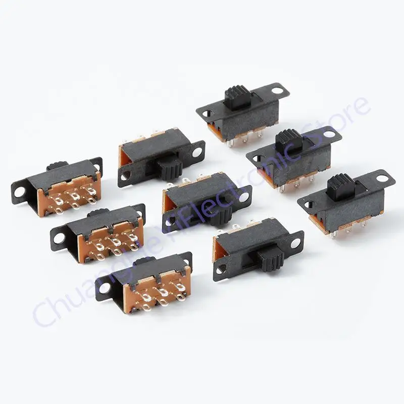 100PCS-Toggle-Switch-2-Position-6-Pins-With-Fixed-Hole-Handle-High-5mm ...