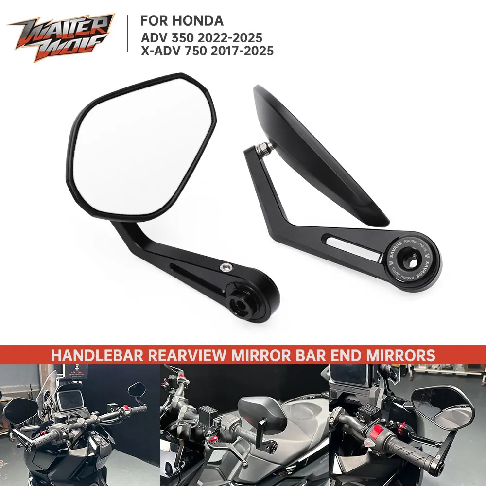 2025 X-ADV 750 ADV350 Handlebar End Side View Mirrors For Honda ADV 350 ...
