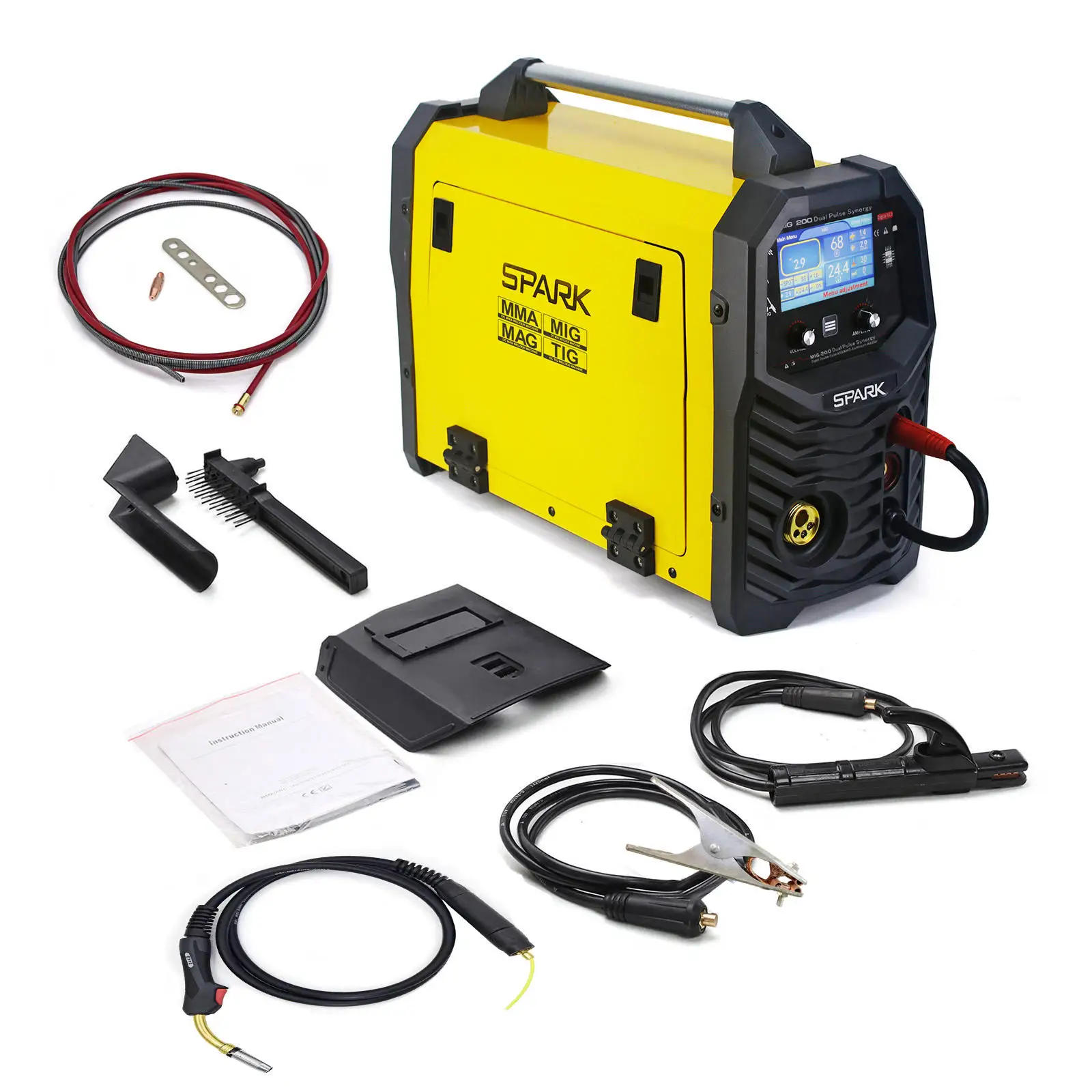Buy 200A Dual Pulse Synergy MIG Arc Welder MAG TIG MMA 4 IN 1 Welding ...