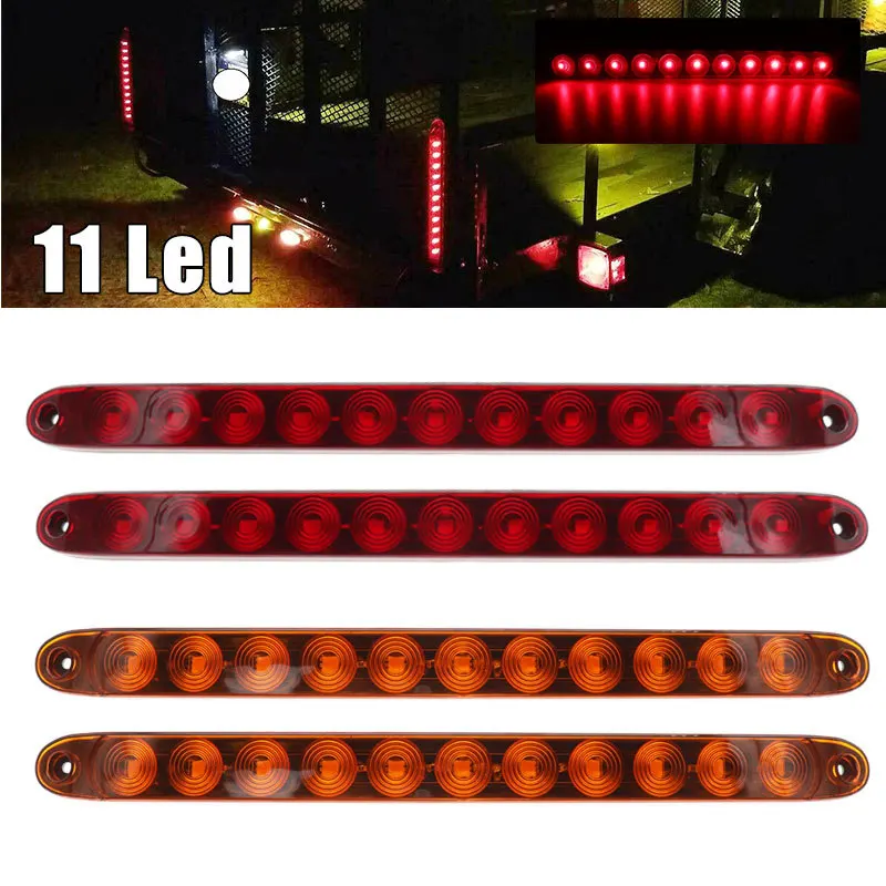 12V-15-Inch-11-Led-Light-Bar-Sealed-Stop-Turn-TailBrake-Light-Third-3Rd ...