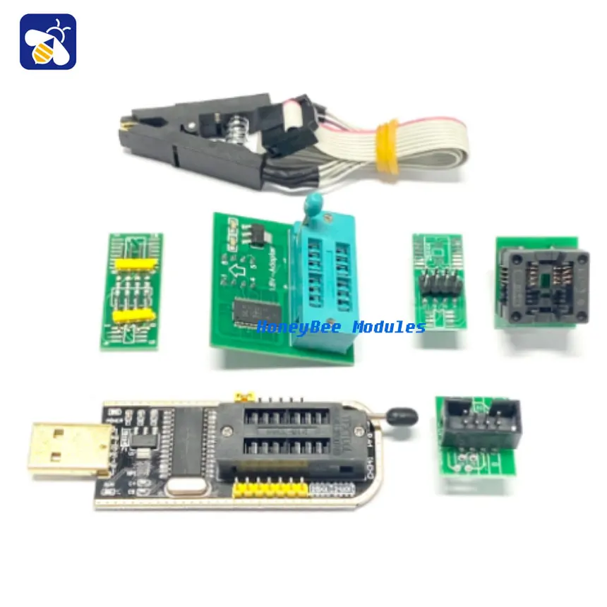 CH341A-CH341-Programmer-24-25-Series-EEPROM-Removable-Test-Clips ...
