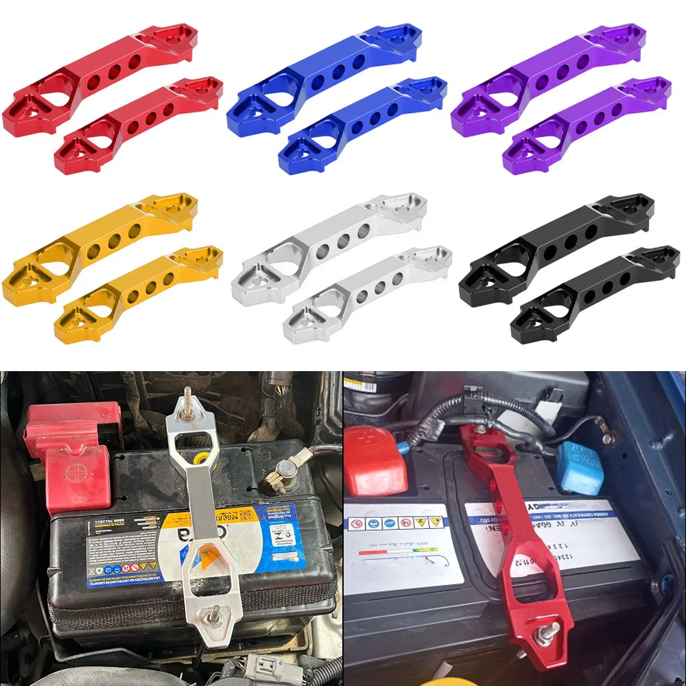 Car Battery Tie Down Brace Aluminum Alloy Battery Fasten Bracket Holder ...