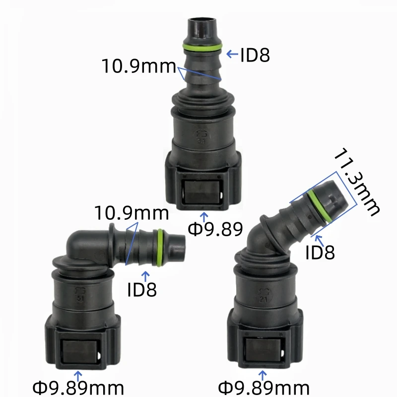 Conector de plástico hembra D10 9,89 ID8 de 10mm, conector rápido de ...