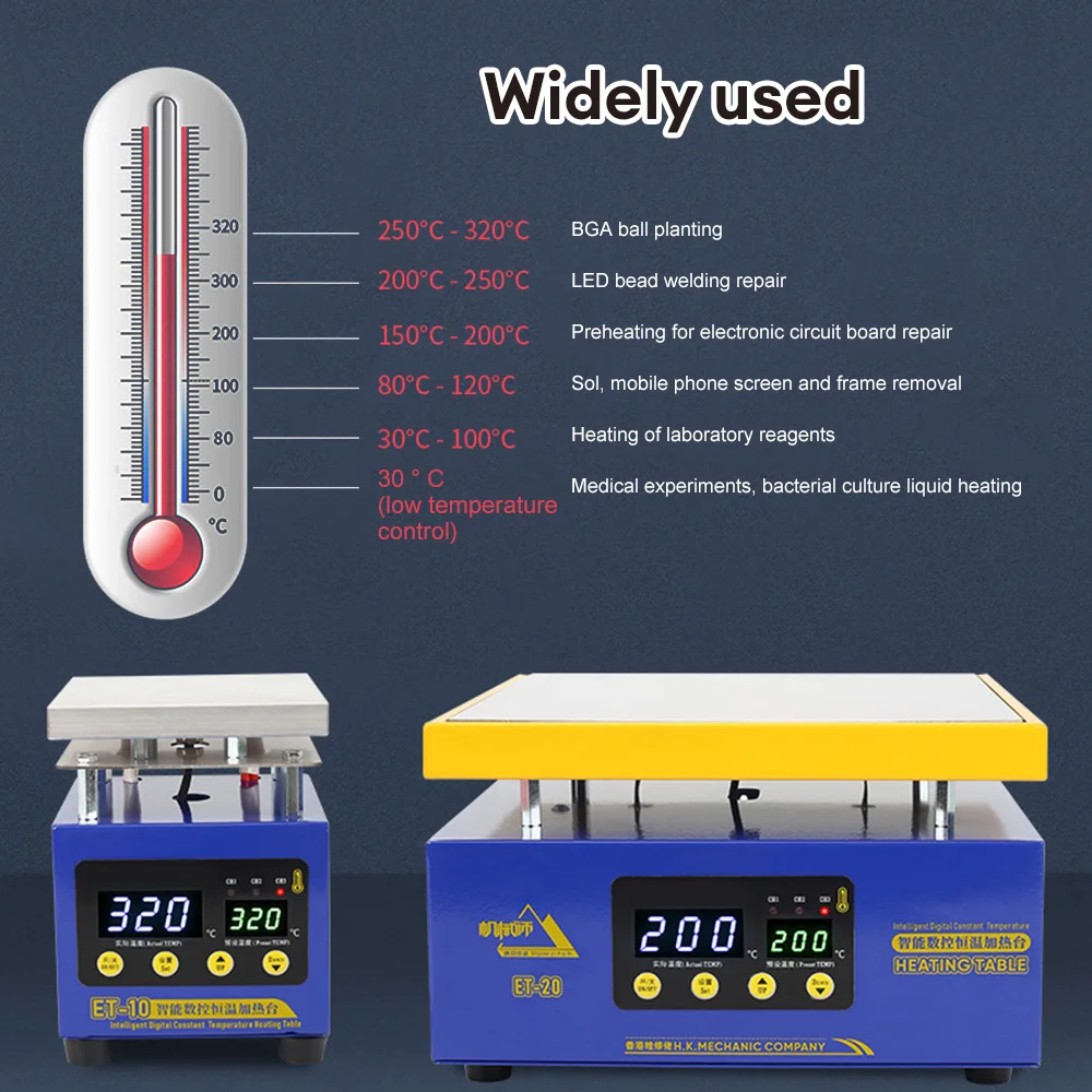 ET10 ET20 Heating Table Intelligent Digital Constant Temperature For ...