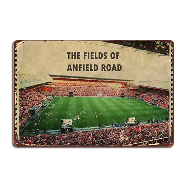 Anfield - Vintage Post Stamp Metal Signs Wall Mural Home Custom Wall ...