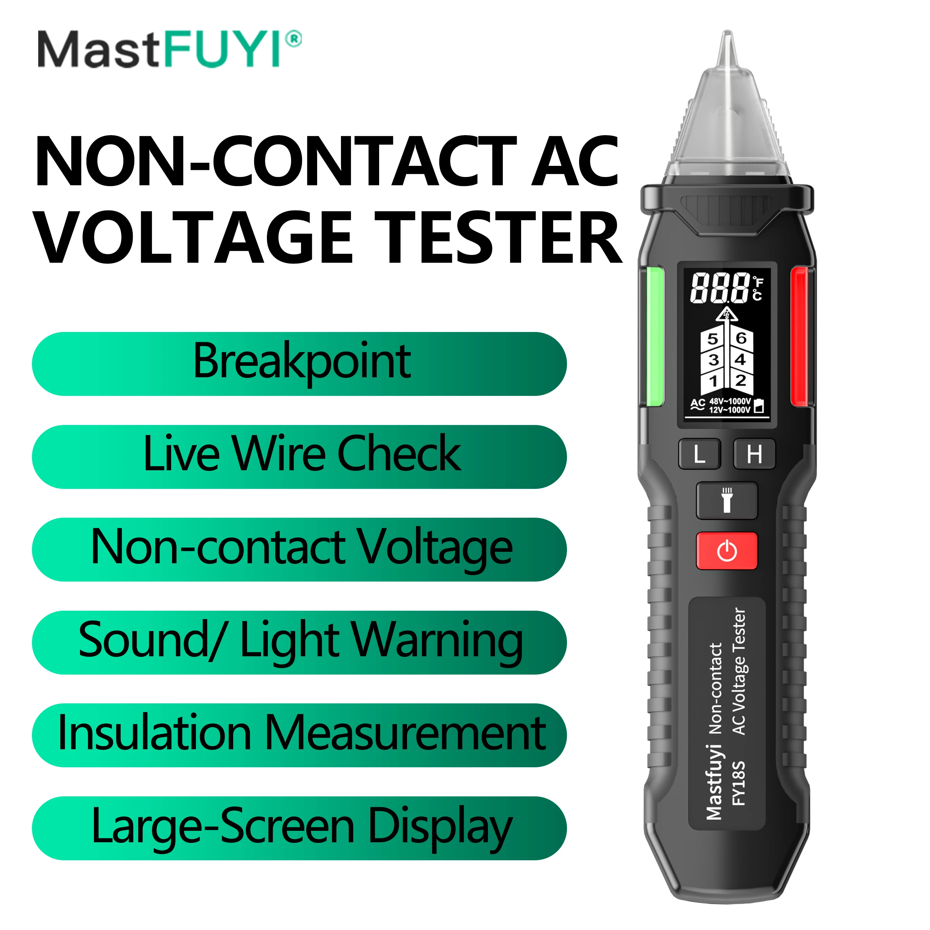 MASTFUYI-FY18S-Non-Contact-Voltage-Tester-Electrical-Pen-AC-Voltage ...