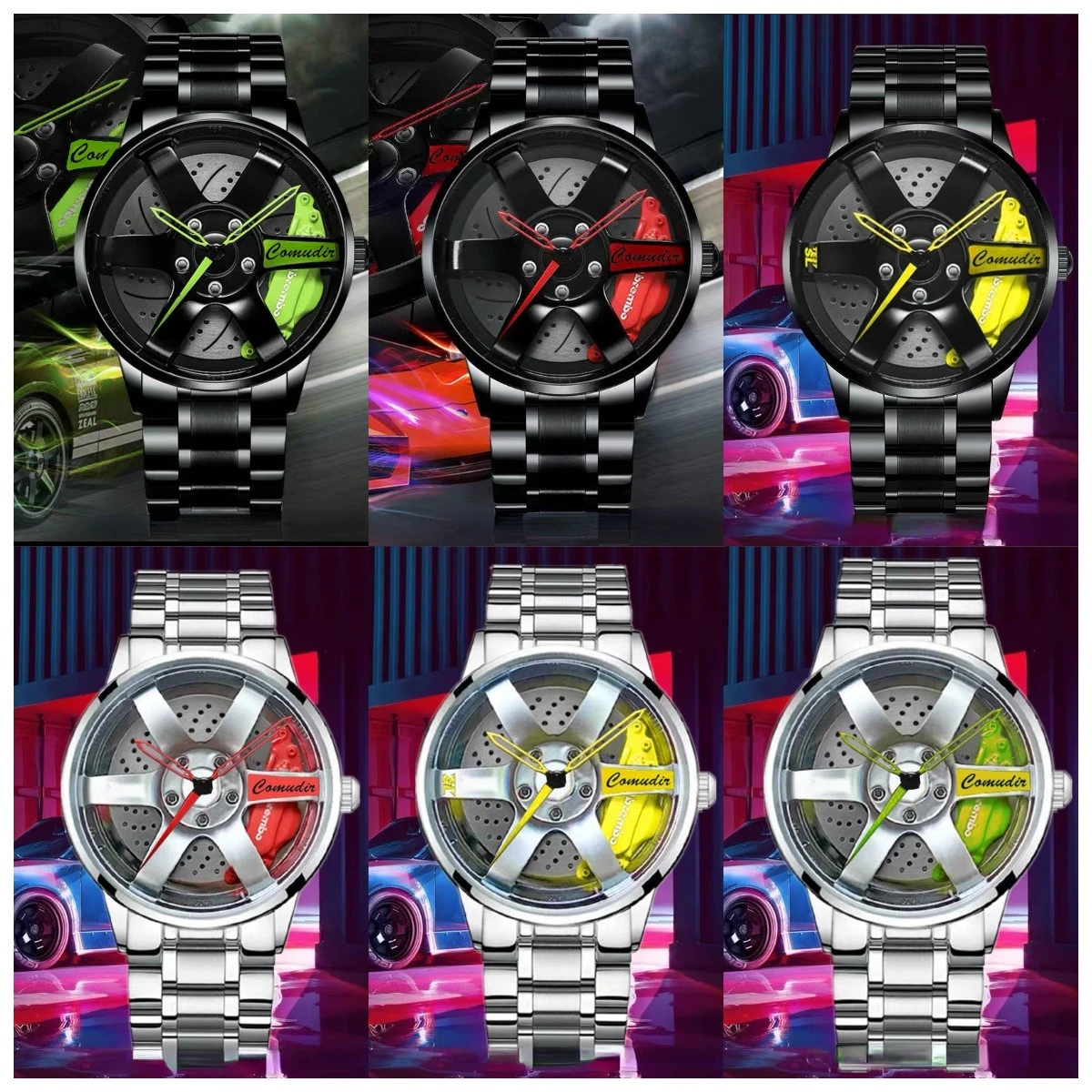 Automatic-Movement-Quartz-Watch-for-Men-30-Meter-Waterproof-Wheel-Style ...