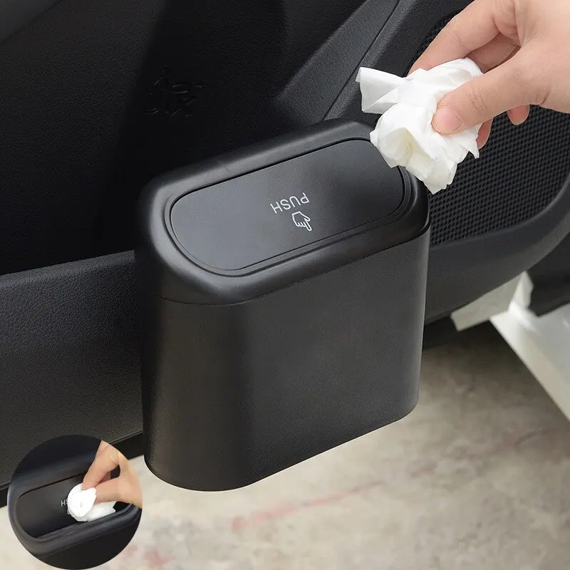 Portable-Car-Trash-Can-Hanging-Mini-Vehicle-Garbage-Organization-With ...