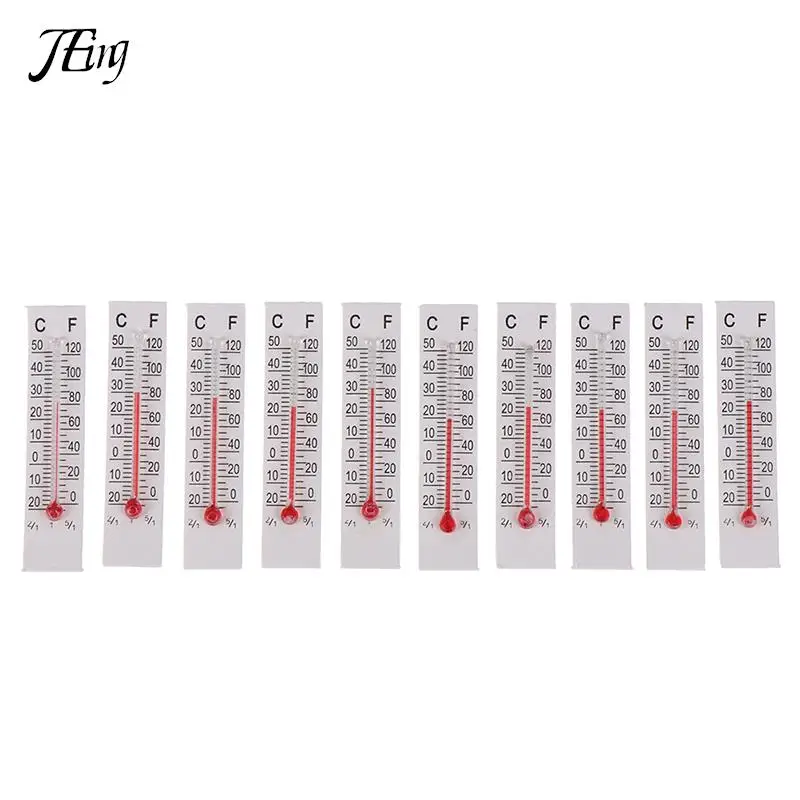 10 Pcs Cardboard thermometer 5cmX1.1cm Miniature Paper Cardboard ...