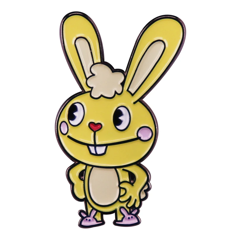 Happy-Tree-X-Friends-Cartoon-Yellow-Rabbit-Cudddles-Enamel-Pin-Brooch ...