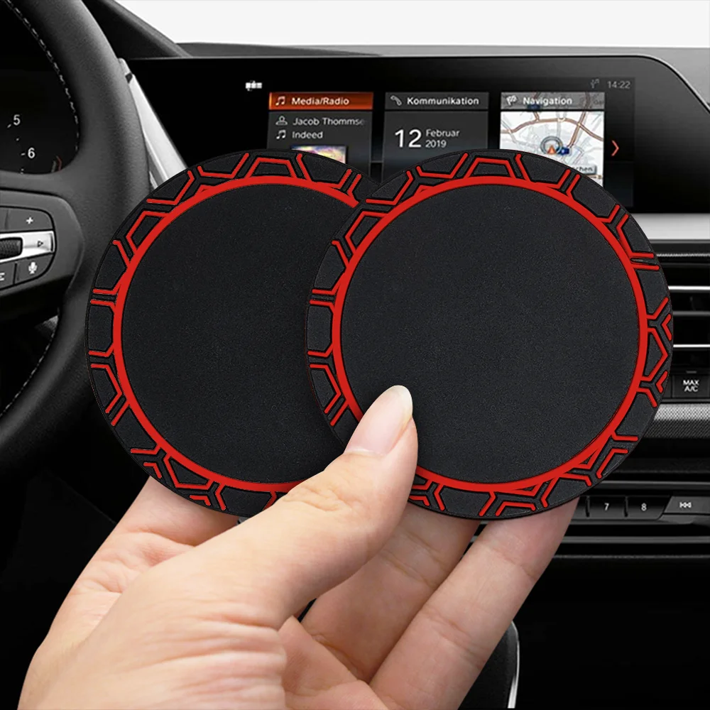 2PCS-Car-Water-Cup-Coaster-Anti-slip-Mat-Pad-Non-slip-Silica-Gel-for ...