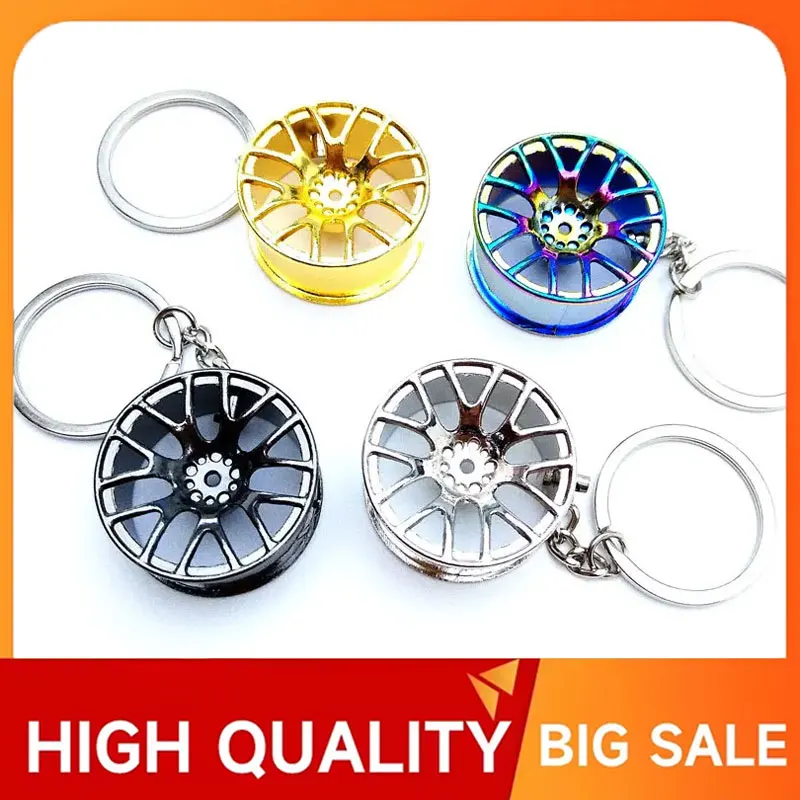 Metal Keychain Car Wheel Key Chain Auto Key Ring Pendant Car Styling ...