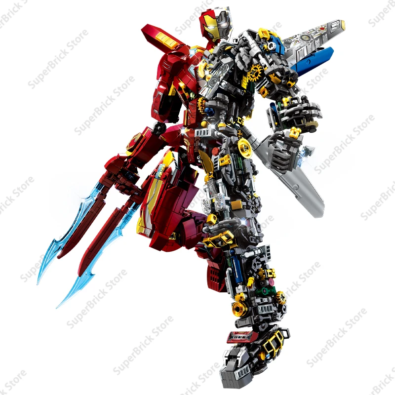 Super-Hero-Iron-Man-Mecha-Robot-Building-Block-Model-Toys-Classic-Marvel-Movie-Figurine-level ...