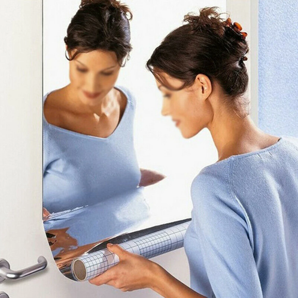 1pc-Large-Mirror-Wall-Sticker-Rectangle-Self-Adhesive-Acrylic-Mirror ...