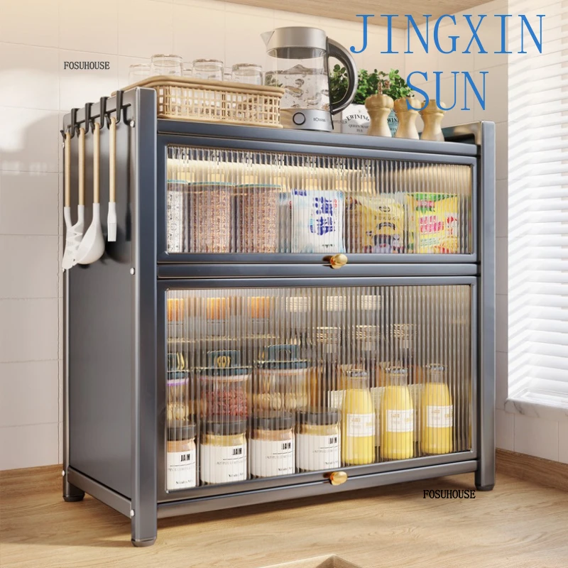 Multifunctional kitchen condiment racks countertop dustproof spice ...