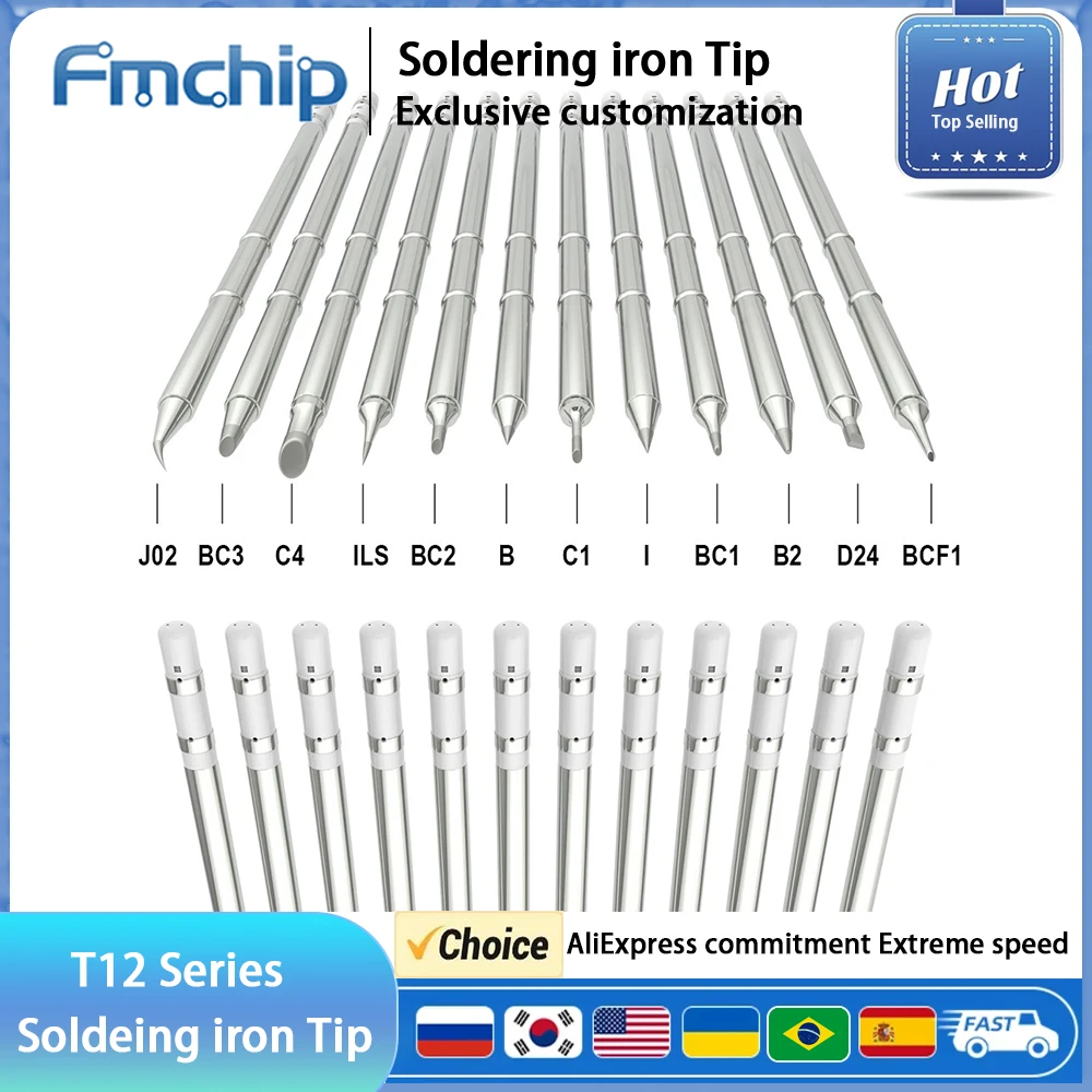 T12-Series-Iron-Tip-For-Hakko-FX951-STC-STM32-FX-950-FX-951-FM-203 ...