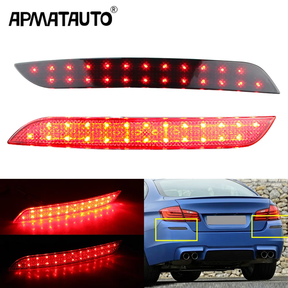 For-BMW-F10-F11-F18-LED-Rear-Bumper-Reflector-Light-CANbus-For-5-Series ...