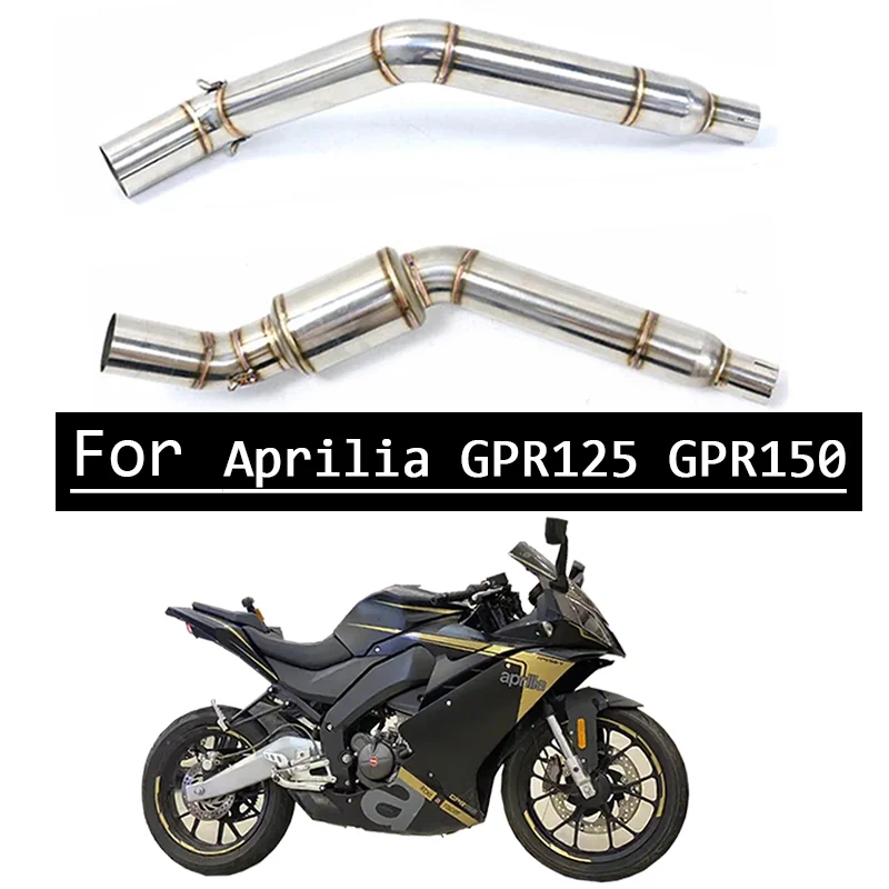 exhaust pipe for motorcycle For Aprilia GPR125 GPR150 gpr 125 150 51mm ...