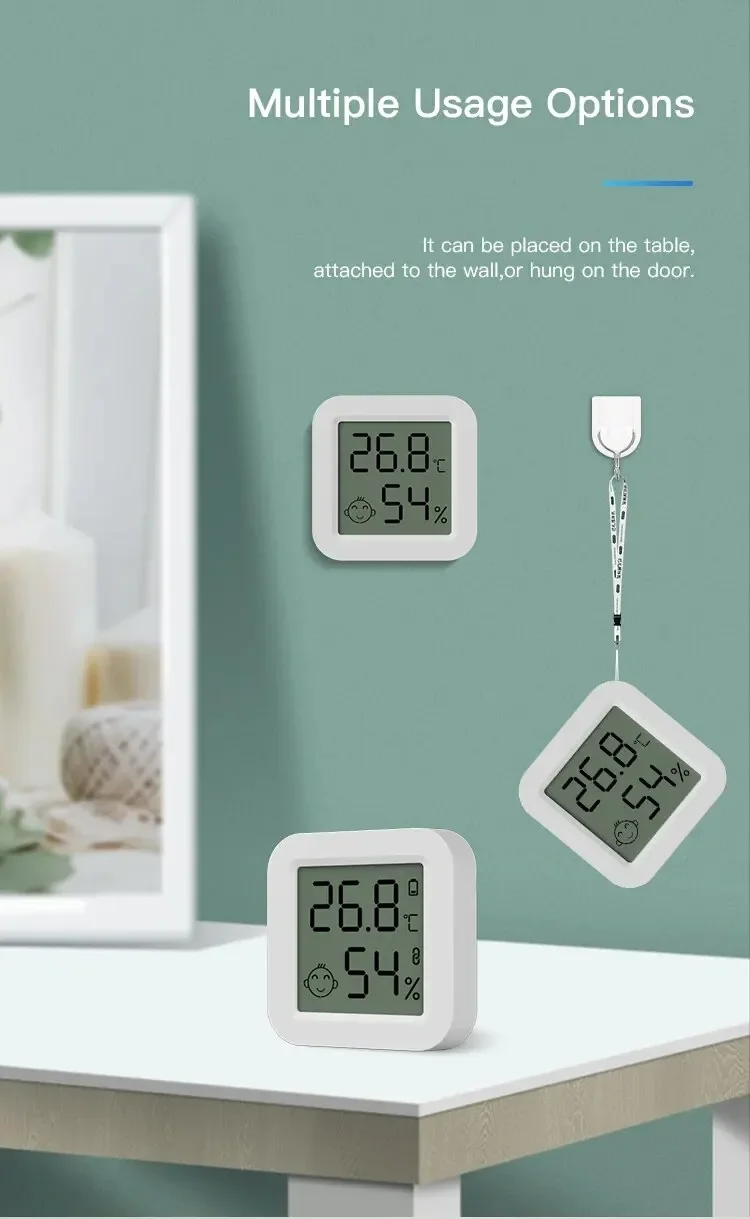 Newest Tuya Bluetooth Temperature Humidity Sensor LCD Thermometer Mini ...