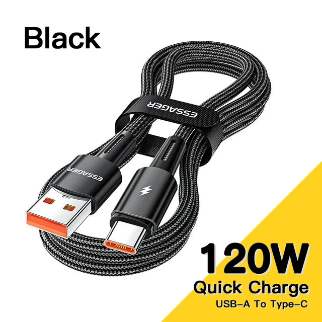 Essager 120w super rápido tipo de carga-c 67w cabo de carga rápida usb cabo 6a para xiaomi 12pro ...
