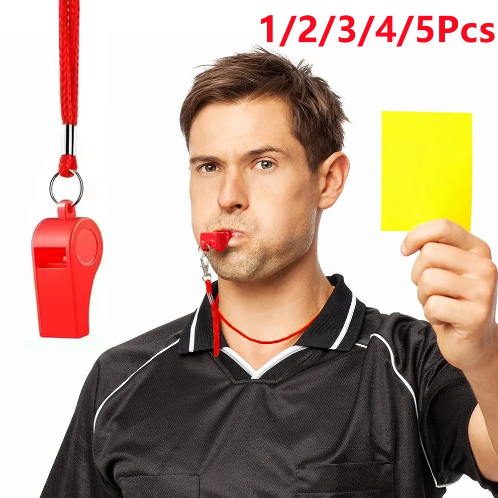 1/2/3/4/5PCS High Quality Red Whistle Referee Game Outdoor Travel ...