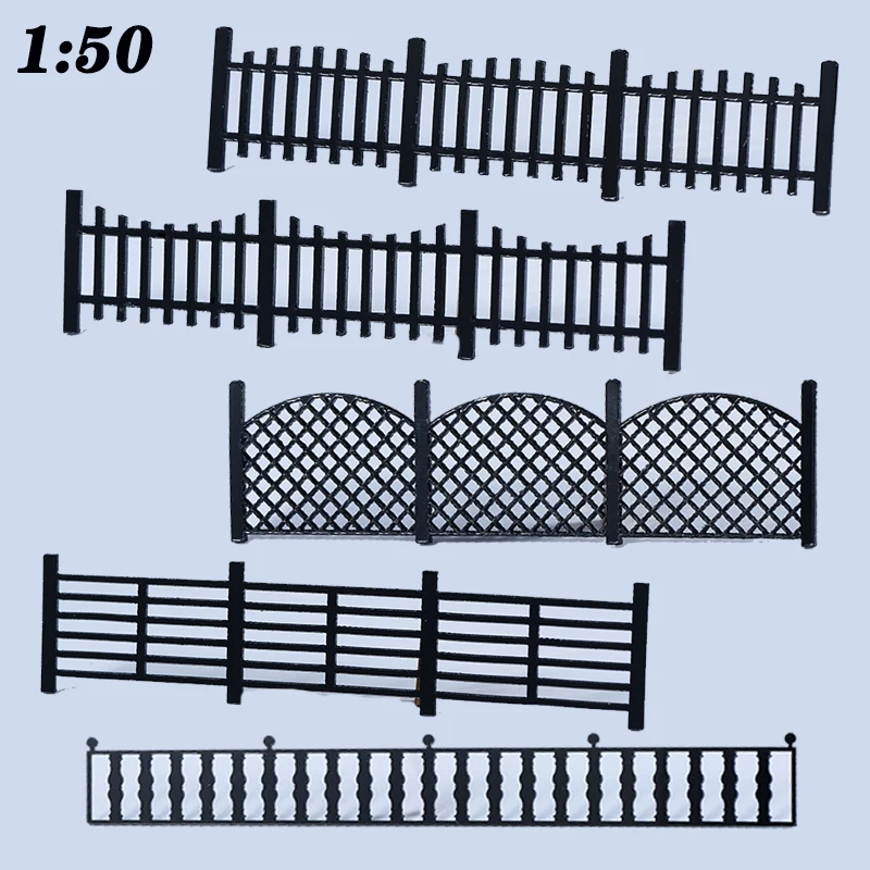 3Pcs/Lot Simulation Miniature Black Railing/Fence Model Kit for Diy ...