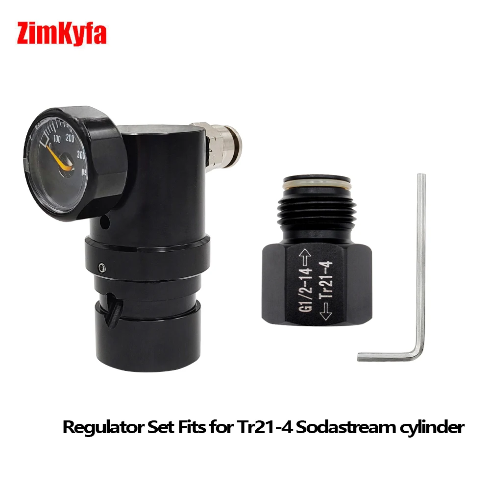 HPA Regultator for Sodastream CO2 Tr21-4 Thread Tank Aquarium Homebrew ...