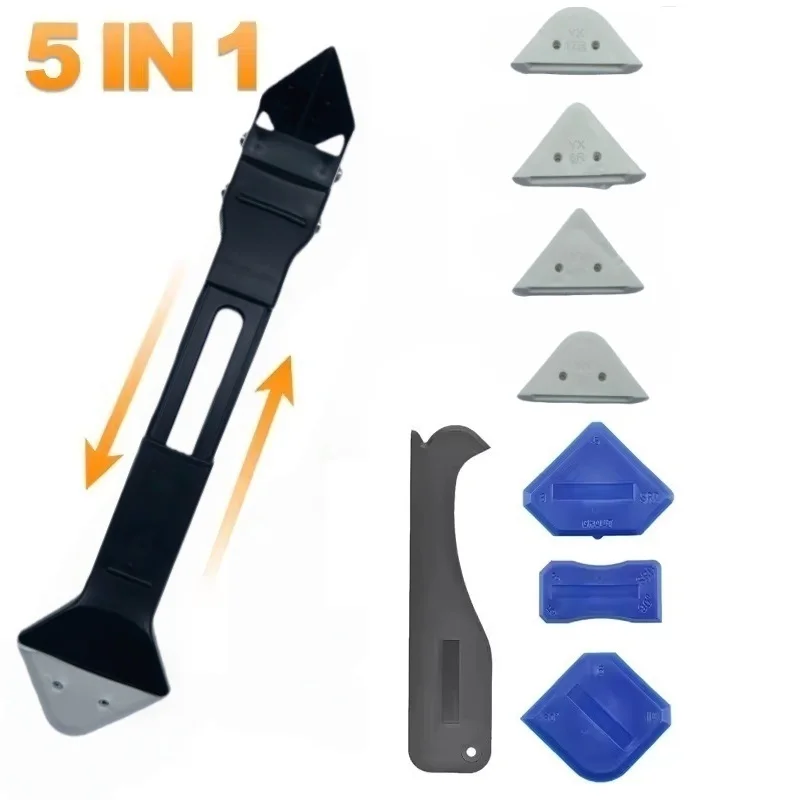 5 In 1 Silicone Scraper Sealant Smooth Remover Tool Set Caulking ...