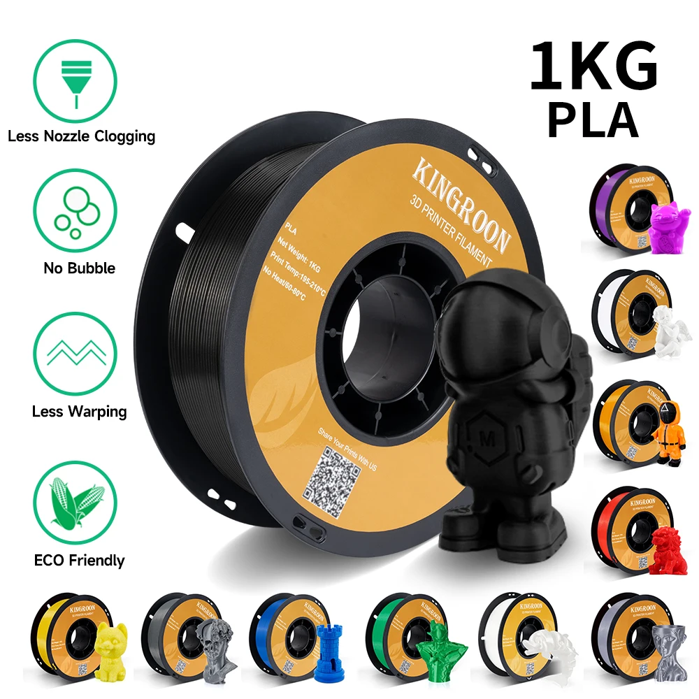 Kingroon Pla 1kg Filament 1.75mm 3d Printer Filament 3d Printing ...