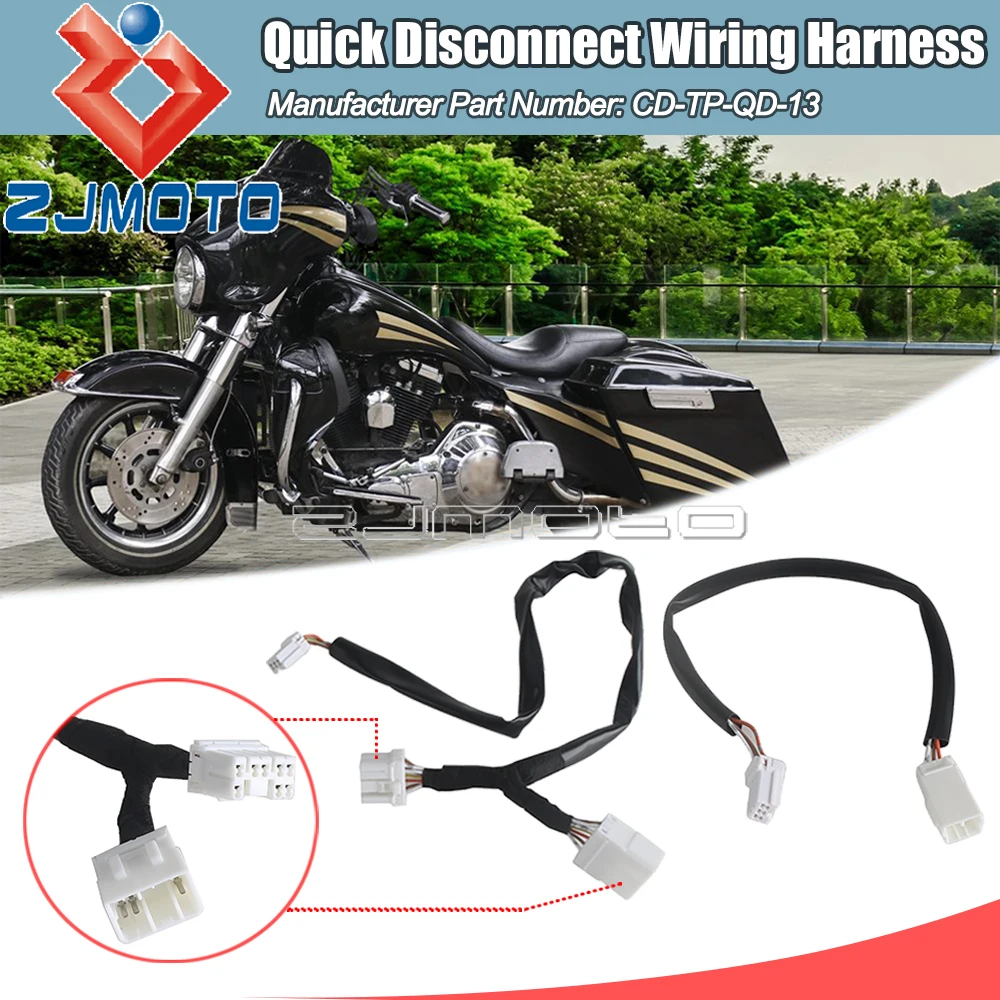 Motorcycle-Quick-Disconnect-Tour-Pak-Harness-For-Harley-Road-King-FLHR-SE-FLHRC-Electra-Glide ...