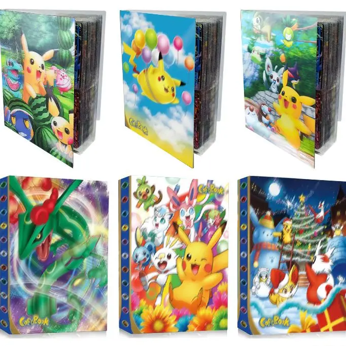 3d Holographic Pokemon Cards Album | Pokemon Card Book Holographic ...