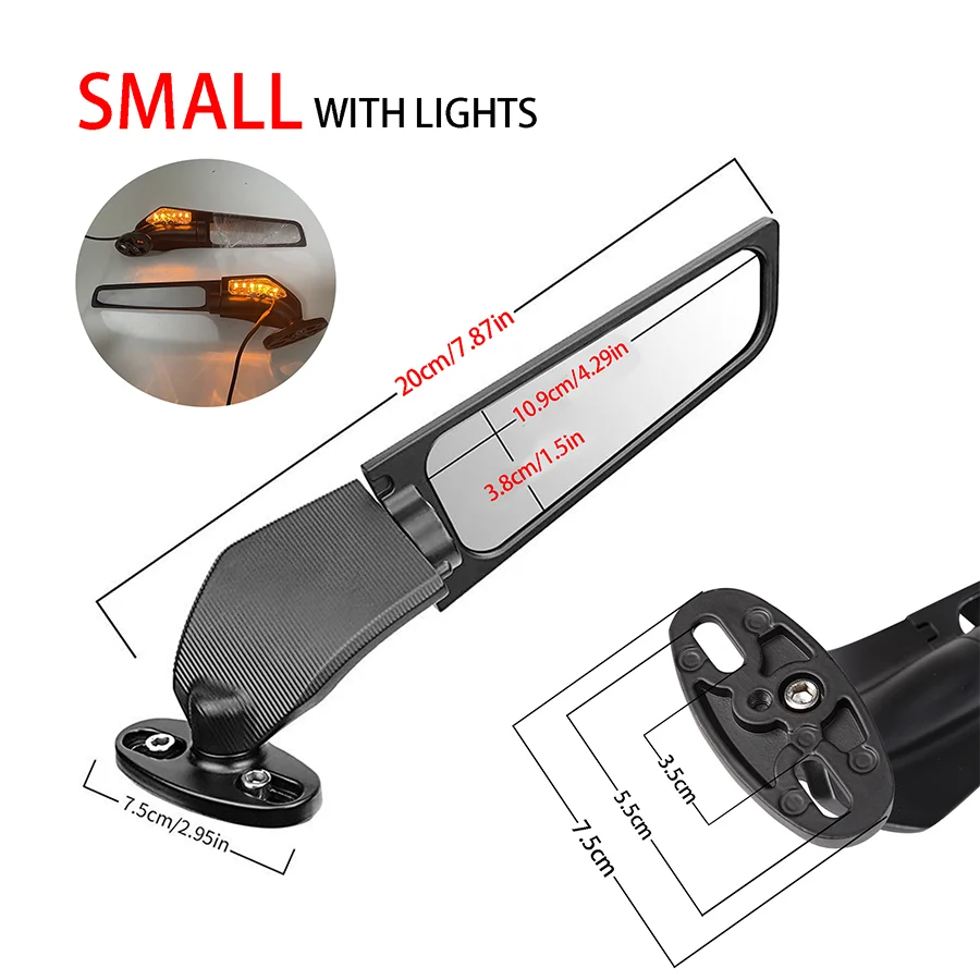 Motorcycle-Wing-Mirrors-Adjustable-Rotating-Side-Mirror-Rearview-Rear ...