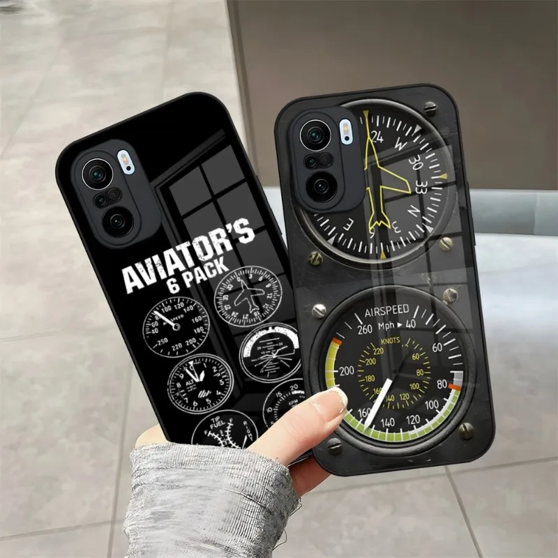 Aviation-Airplane-Instrument-Phone-Case-Tempered-Glass-For-Xiaomi-Redmi ...