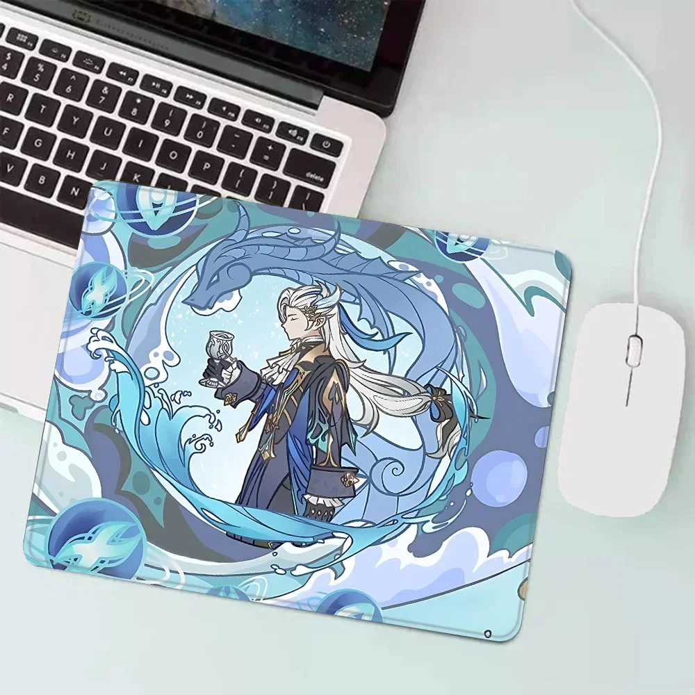 29x25Game Genshin Impact Furina Neuvillette Small Mouse Pad Anti-Slip ...