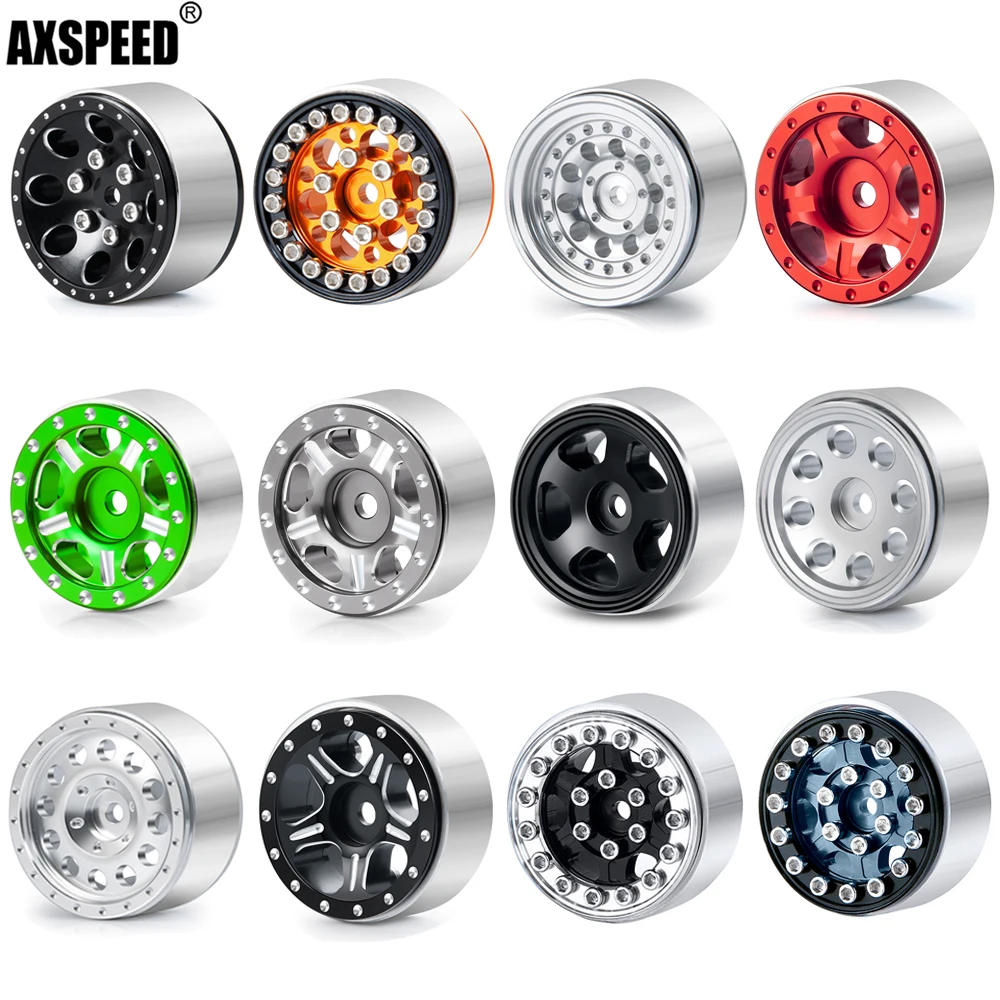 AXSPEED-4Pcs-Metal-1-0-inch-Beadlock-Wheel-Rims-for-1-24-Axial-SCX24 ...