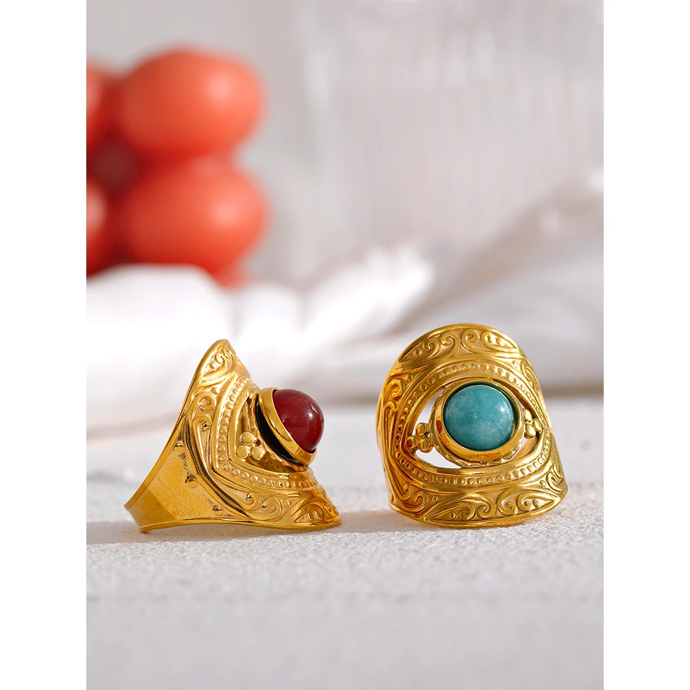 Vintage Red Blue Natural Stone – Kosmo Jewellery