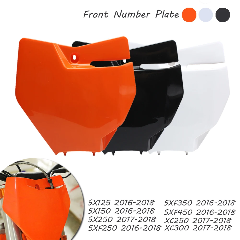 Plastic Front Number Plate Registration For KTM SX SXF XC 125 150 250 ...
