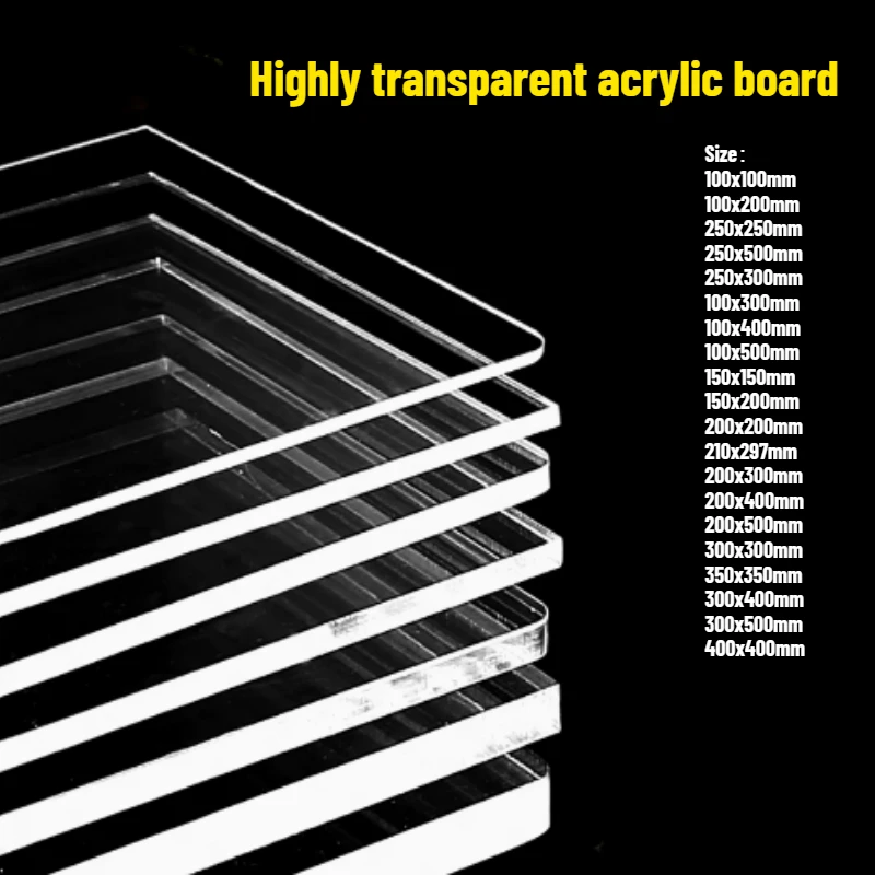 High Transparent Acrylic Sheet Clear Plastic Plate Plexiglass Board ...