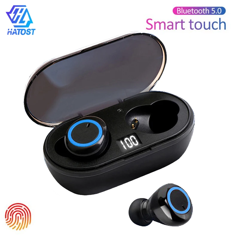 Auriculares inalámbricos con Bluetooth 5,0, audífonos intrauditivos estéreo Hifi Y50 Pro TWS ...