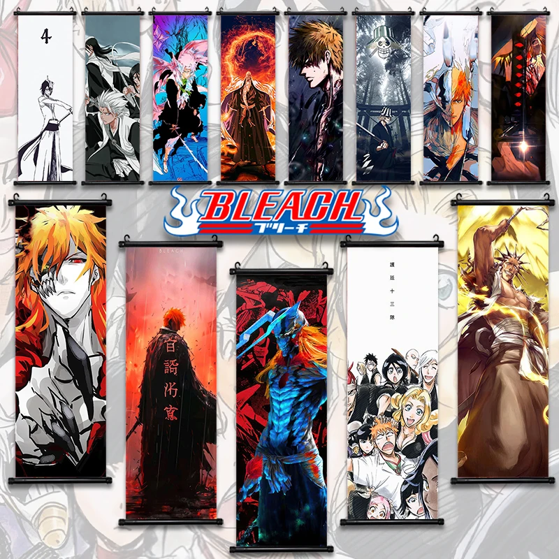Hanging-Painting-Bleach-Wall-Artwork-Kurosaki-Ichigo-Pictures-Scroll ...