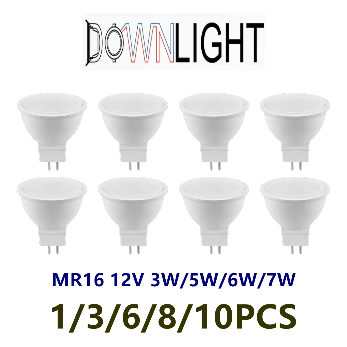 Led Spotlight Mr16 Gu 5.3 Ac/dc 12v 3w -7w Warm White Day Light Led Light Lamp For Home ...