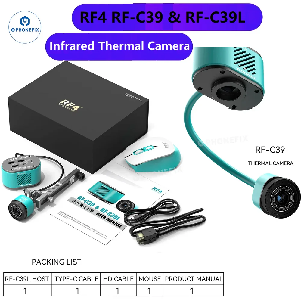 RF4-RF-C39-RF-C39L-Microscopio-stereo-trinoculare-Telecamera-4K ...